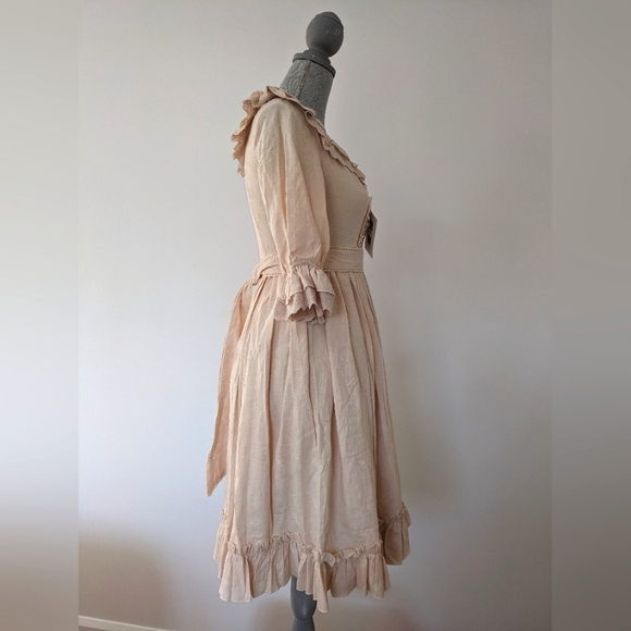 Kuma | Dresses | Nwt Cream Cottagecore Midi Dress | Poshmark
